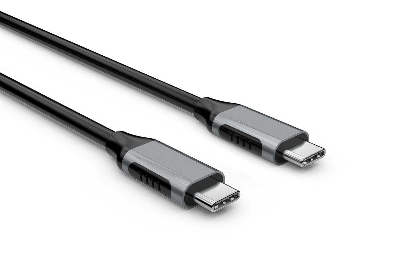 USB-C til USB-C kabel 2m, sort - Homelight.no
